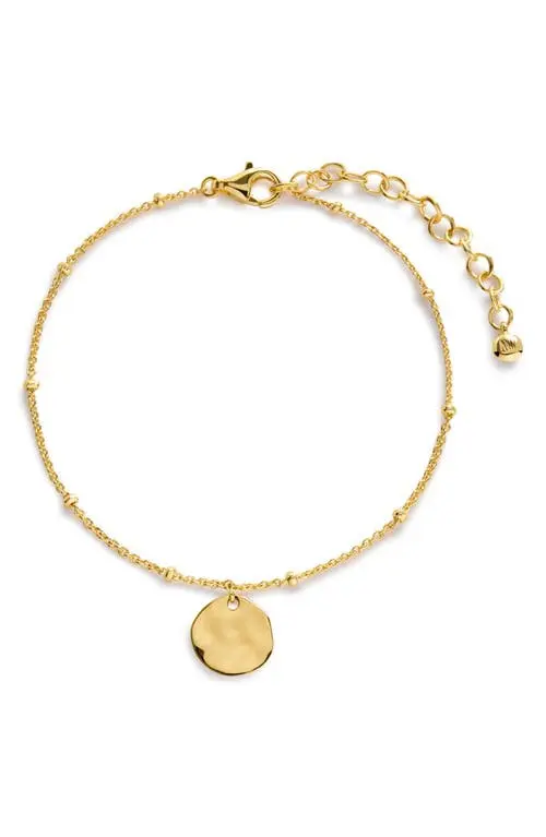 Monica Vinader Siren Muse Hammered Disc Charm Bracelet - 18k Gold Vermeil