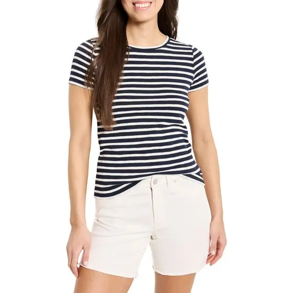 NIC+ZOE Striped T-shirt - Indigo Multi