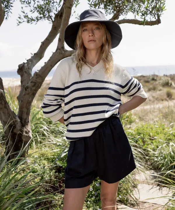 Jenni Kayne Cotton Kate V-neck - Multicolor,stripe