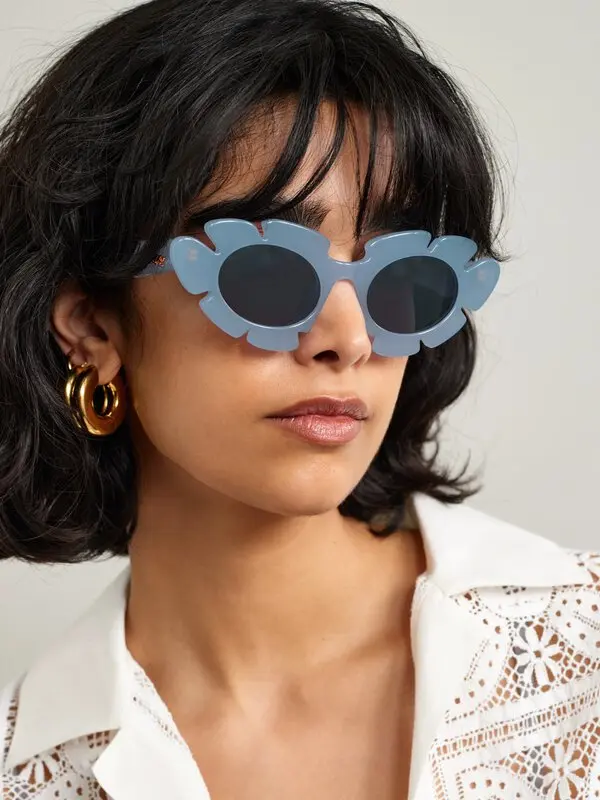 Loewe Inflated Square Sunglasses - Blue | Editorialist display picture 1