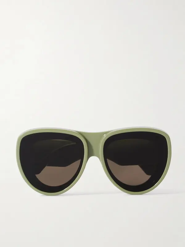 Loewe Paula's Ibiza Oversized Aviator-style Acetate Sunglasses - Green