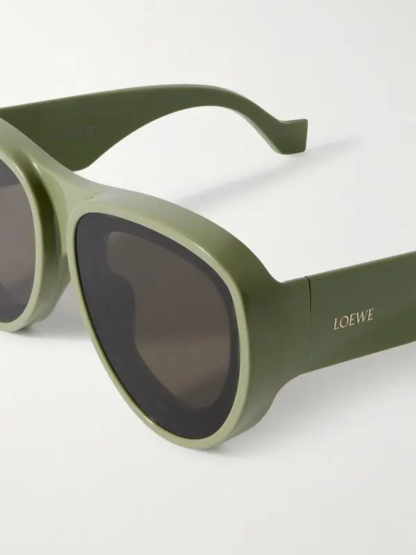 Buy Loewe Paula's Ibiza Oversized Aviator-style Sunglasses - Green
