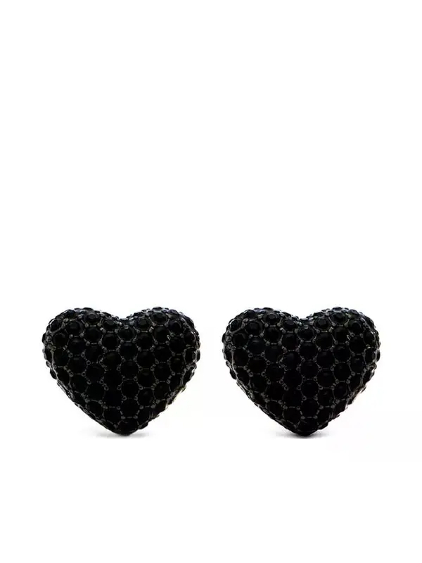 Marc Jacobs The Pavé Balloon Heart Stud Earrings - Black