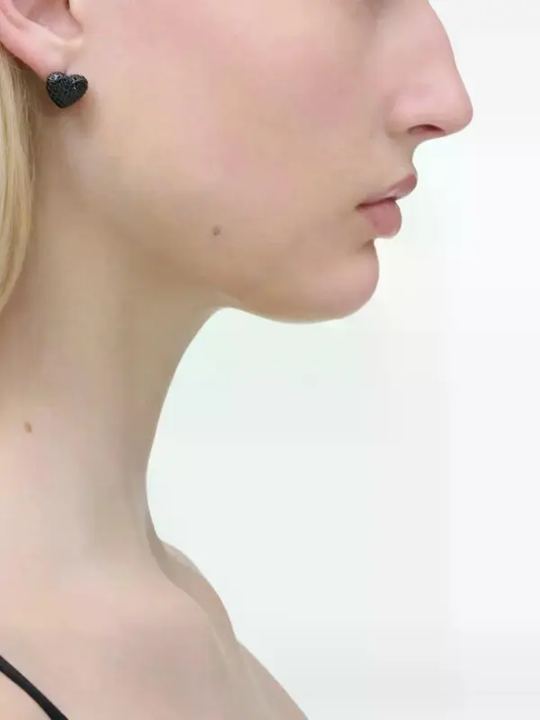 Marc Jacobs The Pavé Balloon Heart Stud Earrings - Black