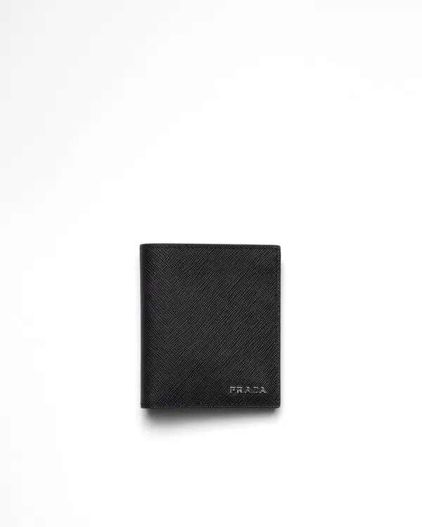 Prada Saffiano Leather Wallet - Black