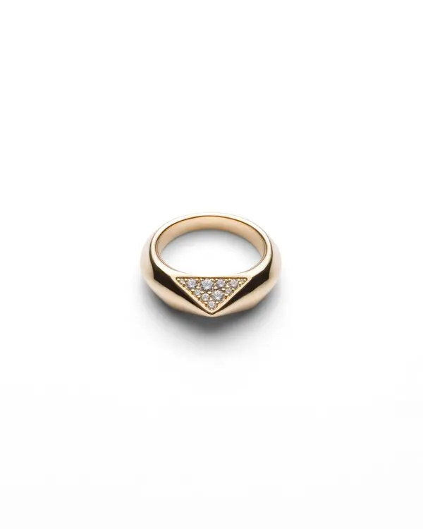 Prada Eternal Gold Ring With Diamonds - Gold/silver