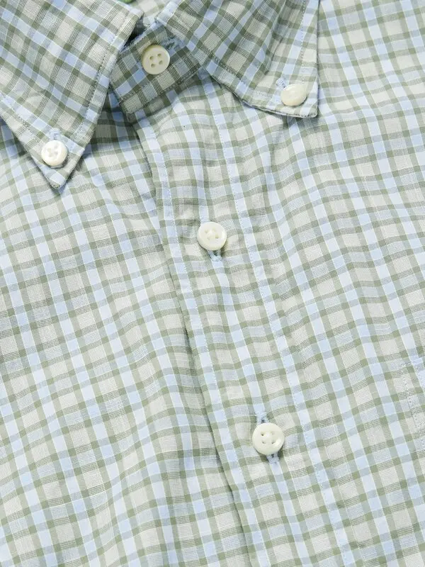 Sid Mashburn Button-down Collar Checked Cotton-poplin Shirt
