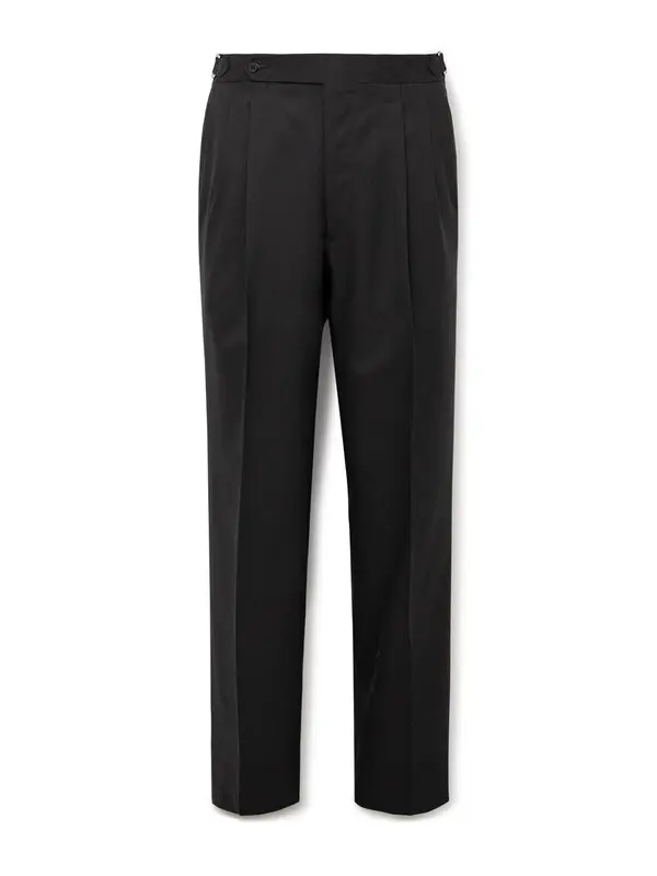 STOFFA Straight-leg Pleated Wool Trousers