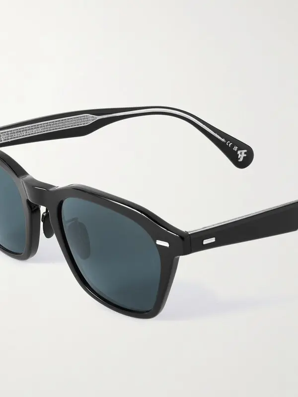 Oliver Spencer Roger Federer R-11 D-frame Sunglasses - Black