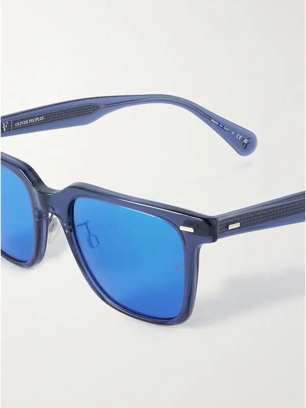 Oliver Spencer Roger Federer Mr. Federer Ii D-frame Sunglasses - Blue