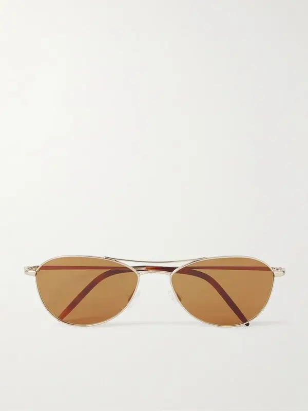 Oliver Spencer Roger Federer R-14 Aviator-style Sunglasses - Gold