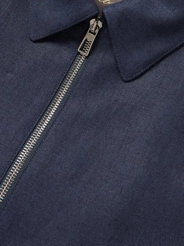 Loro Piana Maurin Linen-twill Blouson Jacket