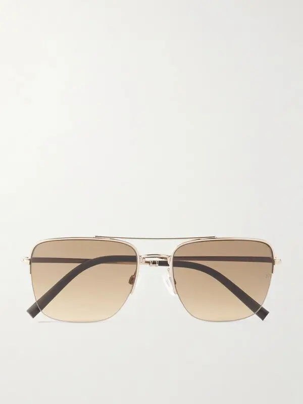 Oliver Spencer Roger Federer R-2 Aviator Sunglasses - Gold