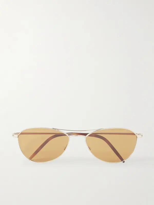 Oliver Spencer Aero Ii Aviator-style Sunglasses - Gold