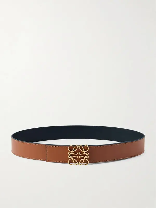 Loewe 4cm Anagram Reversible Leather Belt - Brown