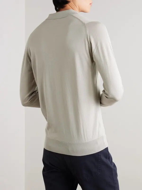 John Smedley Bradwell Slim-fit Sea Island Cotton Polo Shirt - Neutrals