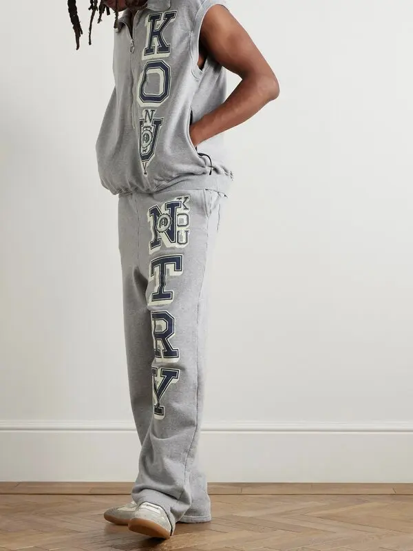 Kapital Printed Cotton-jersey Half-zip Gilet