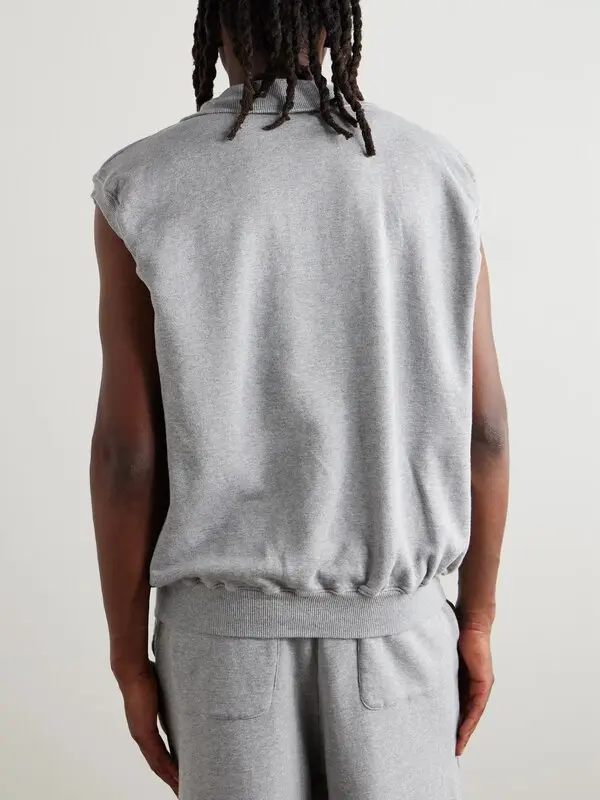 Kapital Printed Cotton-jersey Half-zip Gilet