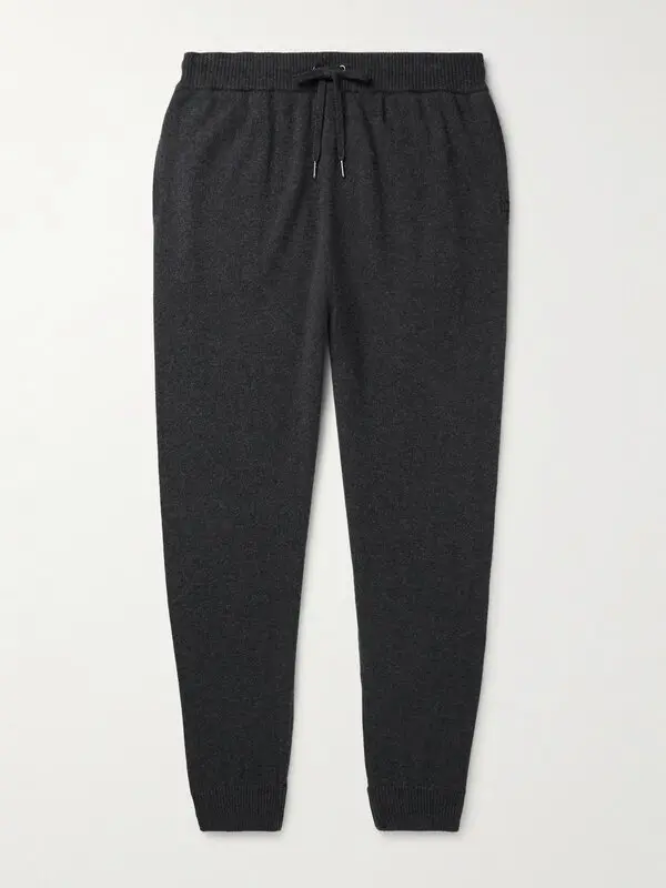 Derek Rose Finley Tapered Cashmere Sweatpants - Gray