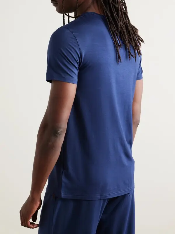 Derek Rose Basel Stretch-micro Modal Jersey T-shirt - Blue