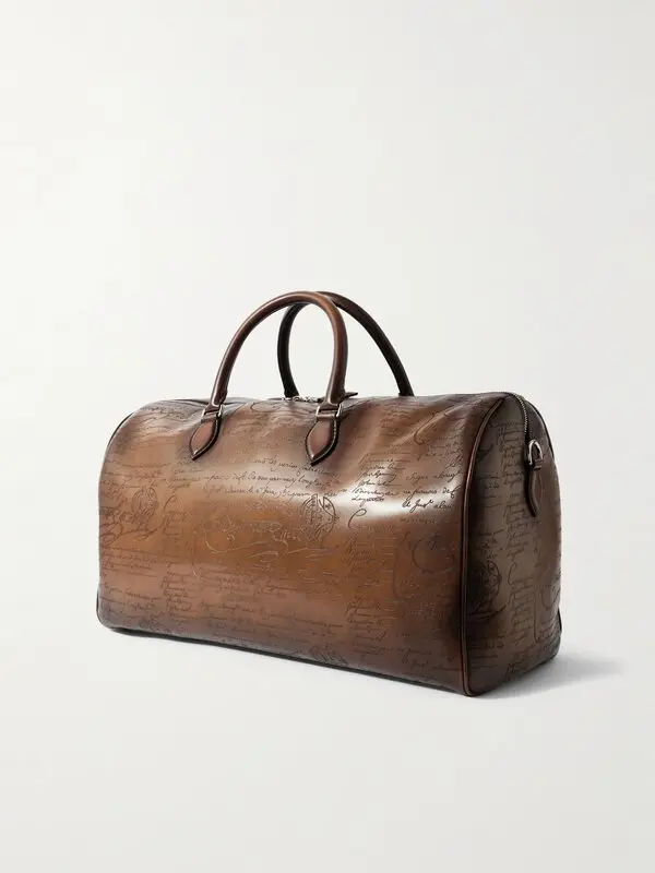 Berluti Jour Off Scritto Venezia Leather Weekend Bag