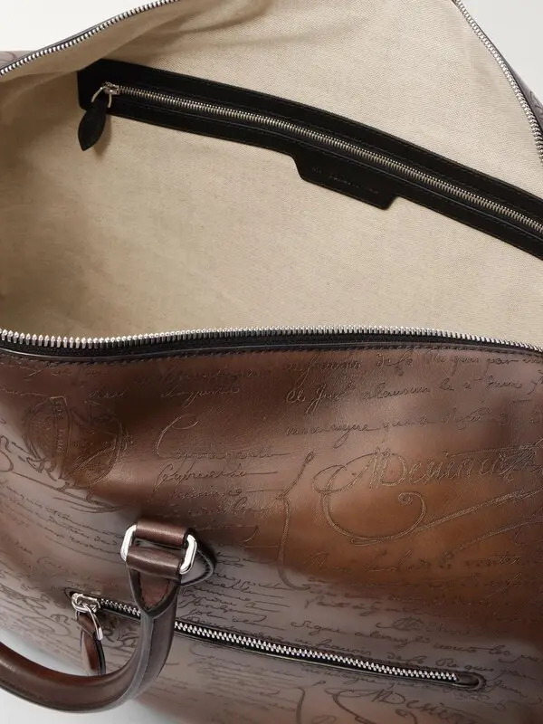 Berluti Jour Off Scritto Venezia Leather Weekend Bag