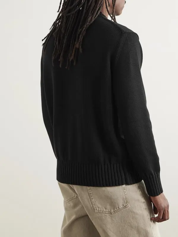 Amiri Hollywood Logo-embroidered Cotton Sweater