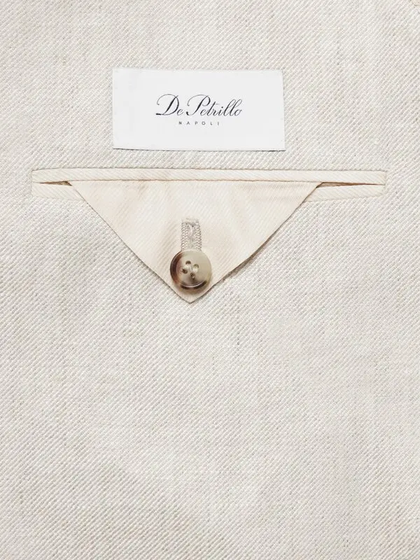 DE PETRILLO Linen Suit Jacket - Neutrals
