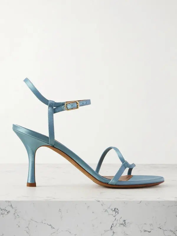 EMME PARSONS Loop Satin Sandals - Blue