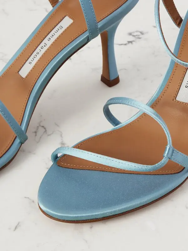 EMME PARSONS Loop Satin Sandals - Blue