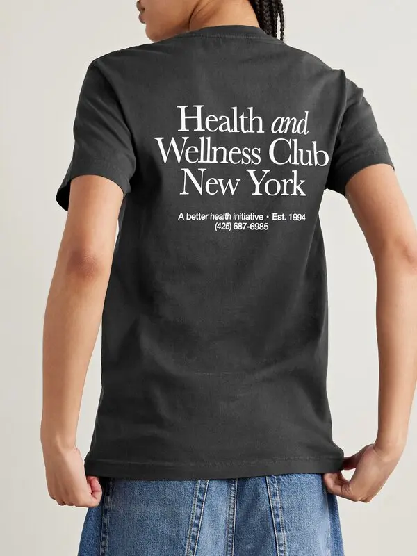 SPORTY & RICH Printed Cotton-jersey T-shirt