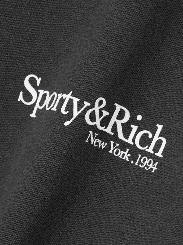 SPORTY & RICH Printed Cotton-jersey T-shirt