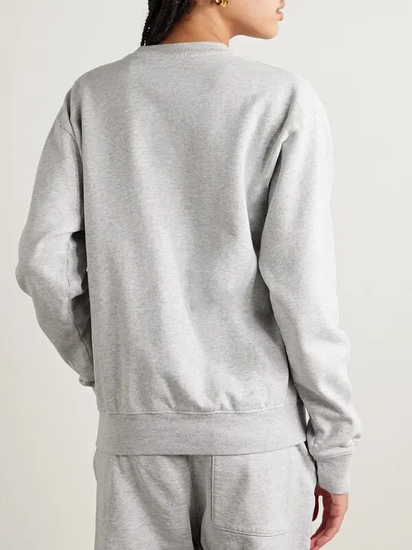 SPORTY & RICH Printed Cotton-blend Jersey Sweatshirt