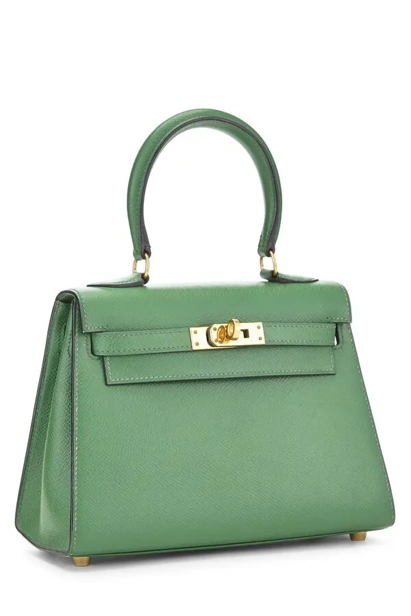Hermès Courchevel Kelly Sellier 20 - Vert Clair