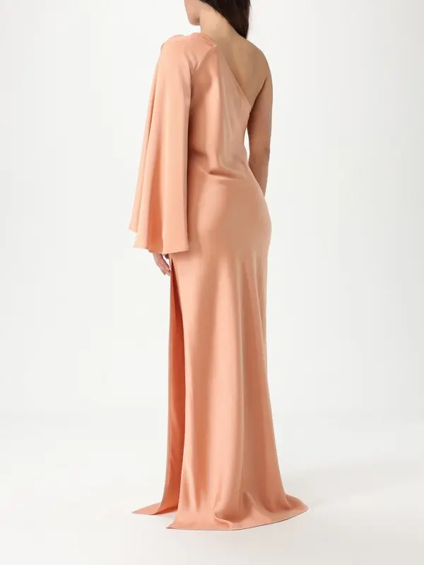 GENNY Asymmetrical Draped Maxi Dress