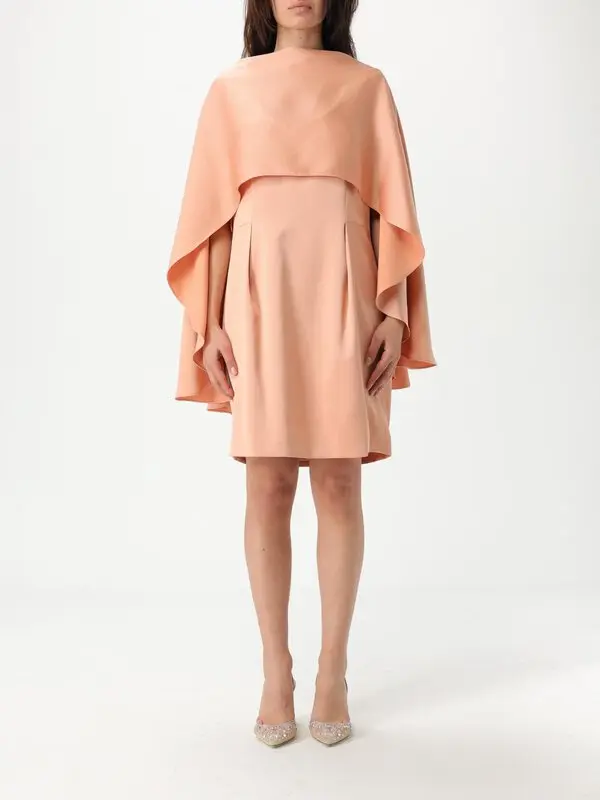 GENNY Cape Effect Dress - Pink