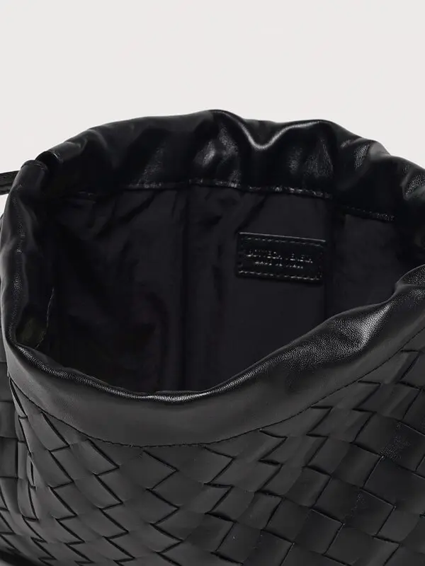 Bottega Veneta Woven Leather Shoulder Bag - Black