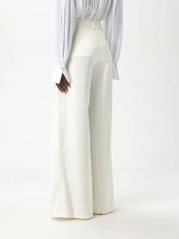 GENNY Wide Leg Tailored Trousers - White