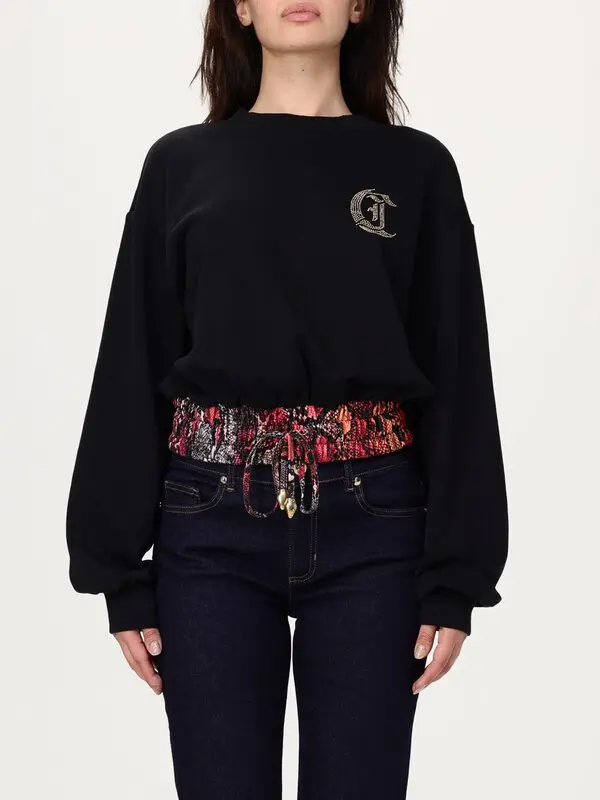 Just Cavalli Embellished Logo Sweatshirt - Black