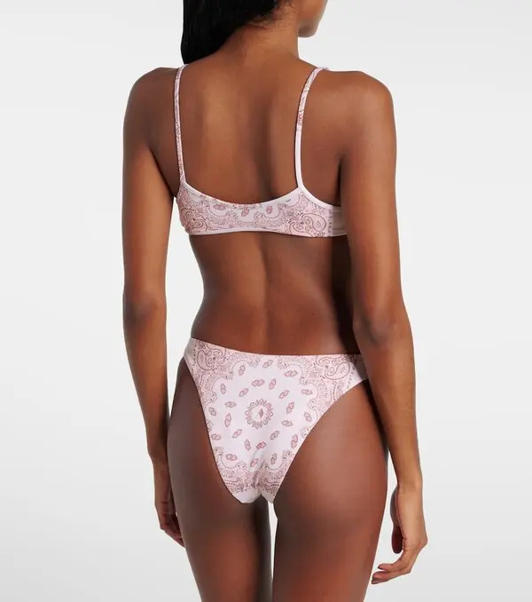 Attico Bandana Mid-rise Bikini - Pink