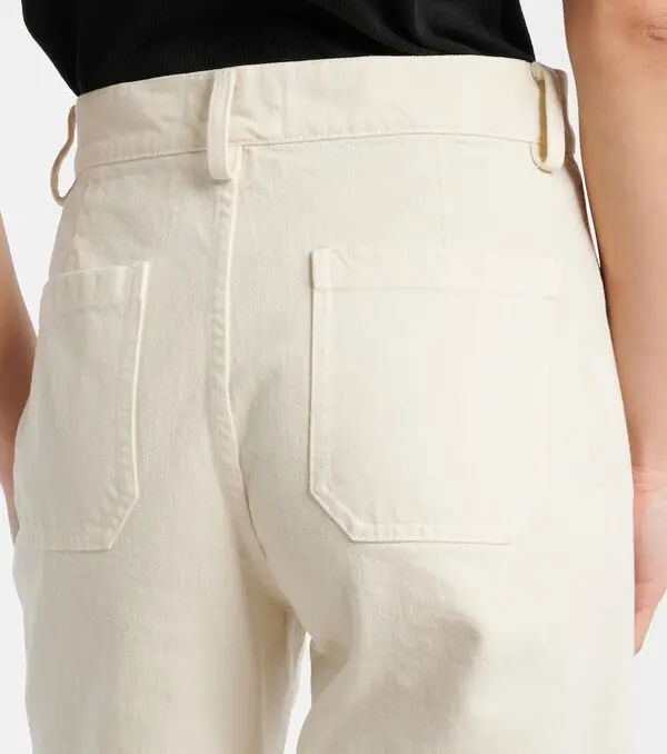 NILI LOTAN Florence Wide-leg Cotton Pants - Beige