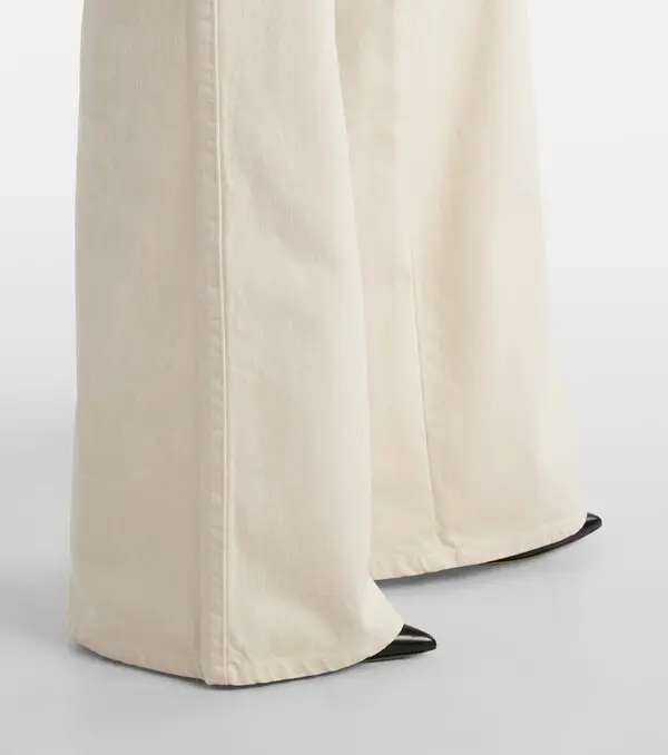 NILI LOTAN Florence Wide-leg Cotton Pants - Beige