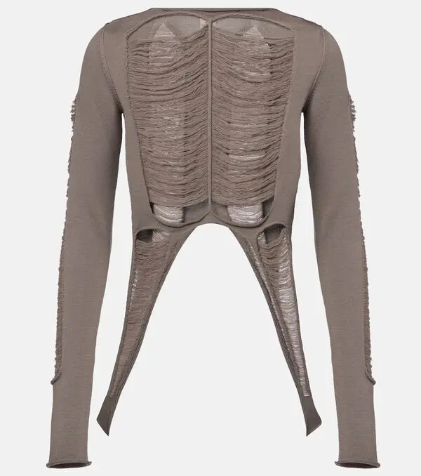 Rick Owens Distressed Virgin Wool Top