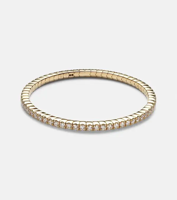 BUCHERER FINE JEWELLERY Stretchy 18kt Tennis Bracelet With Diamonds - Gold