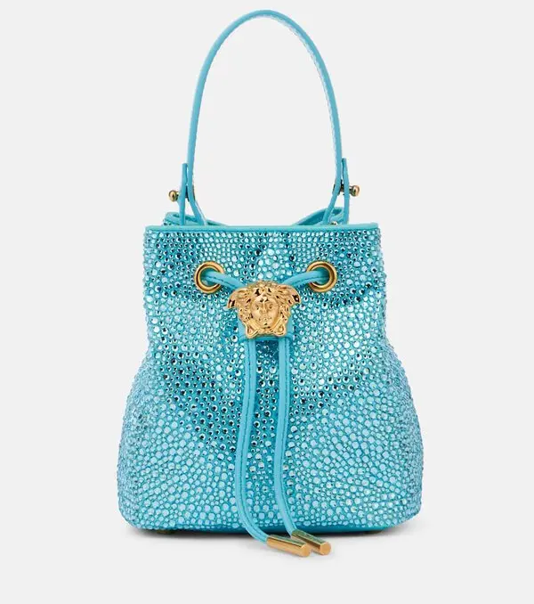 Versace La Medusa Medium Embellished Bucket Bag