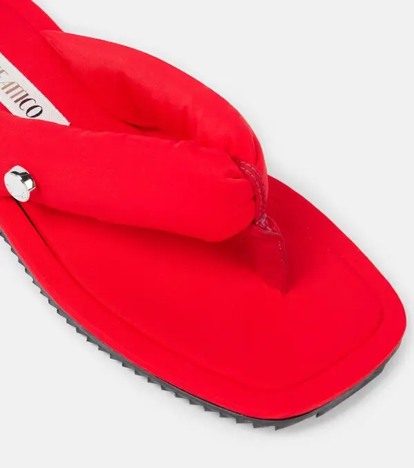 Attico Indie Canvas Thong Sandals - Red