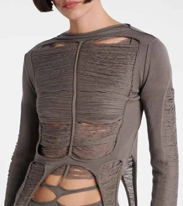 Rick Owens Distressed Wool Top