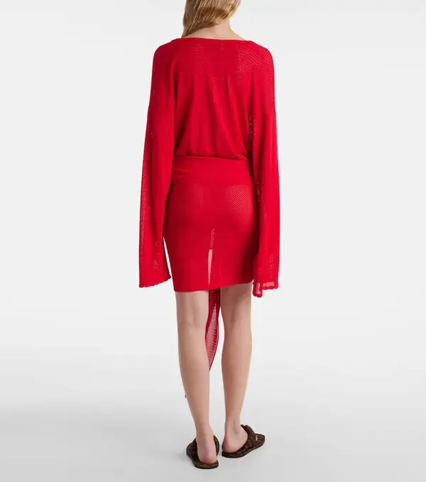 Attico Gathe Open-knit Minidress