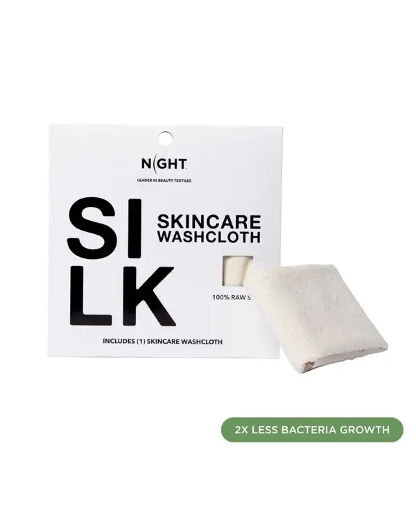 NIGHT Raw Silk Skincare Washcloths