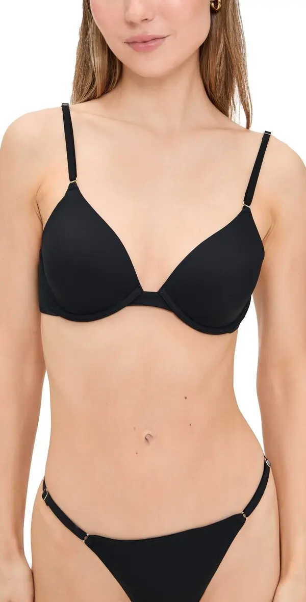 Natori Verge Convertible Plunge T-shirt Bra - Black